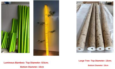 China Made In China Luminous Birch Tree Top Diameter 9CM Bottom Diameter 10.5CM Outdoor Waterproof Customized LED Glowing Birch Tree Artificial Coconut Tree For Sale for sale