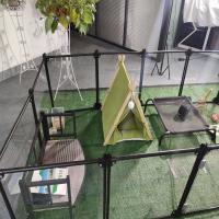 China Aluminum Pet Playpen Kennel 65 x 91 cm 12 Panels Black Loading over 23 tons in 40 HQ for sale