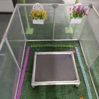 China Animal Pattern Acrylic Transparent Folding Pet Fence for Easy Indoor and Portability for sale