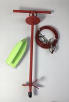 China Pet Spiral Ground Nail Fixed Pile Dog Pile with Double Head Hook Steel Wire Traction Rope for sale