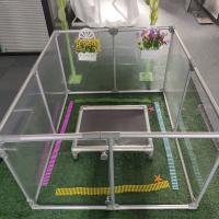 China Mill Finish USA Market DIY Transparent Foldable Pet Fence Cage for Small Animals for sale