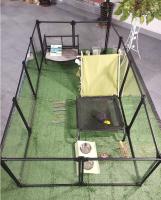 China Semi-circle Acrylic Aluminium Detachable Safety Pet Playpen for Small Animals in Indoor for sale