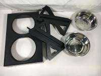 China Adjustable Height Pet Food Water Bowls Elevated Pet Feeder for Dogs Cats Small Animals for sale