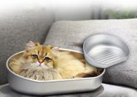 China Hand Wash Large Pet Cat Litter Pan Pattern Solid Manual Cleaning Kitty Cat Toilet Box for sale