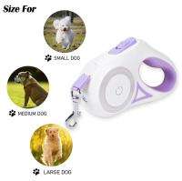 China 40 HQ loading 168 sets LED Light-emitting Nylon Retractable Pet Leash for Dogs 3m/5m for sale
