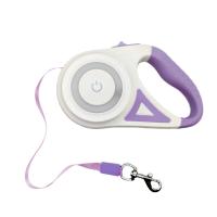 China Custom Logo Automatic Pet Dog Leash Lead with Bright LED Lights and Durable Material for sale