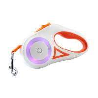 China LED Lighted Dog Leash for Medium Dogs Durable Nylon Auto Retractable Pet Walking Leash for sale