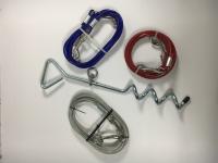 China Outdoor Stainless Steel Spiral Dog Stake Ground Nail for Pet Traction Rope Dog Chain for sale