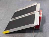 China 2-8ft Aluminum Wheelchair Ramp Non-Slip Folding Ramp for Door Threshold Portable Ramp for sale
