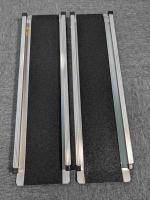 China 2-8ft Aluminum Wheelchair Ramp Non-Slip Folding Ramp for Door Threshold Portable Ramp for sale