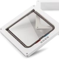 China Easy Access Pet Door For Cats In And Out Options ALT-FBB-298 In Brown And White for sale