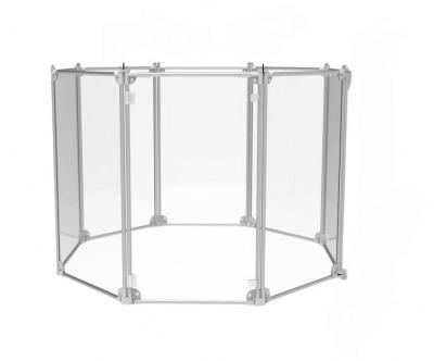 China Quadrate Acrylic Aluminium Detachable Pet Playpen for Transparent Cat Kennel House for sale
