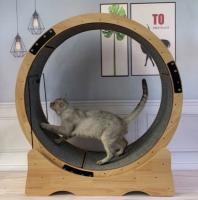 China Wooden Pet Treadmill Toy Interactive Anti-depression Fiber board Running Wheel for Cats for sale