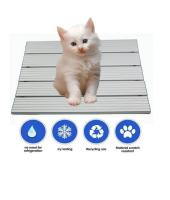 China Summer Pet Cooling Bed Foldable Aluminum Plate Anti-Slip Ice Cushion for Cats and Dogs for sale