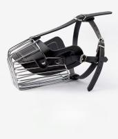 China 2023 Sustainable Dog Muzzle Metal Leather for Breathable Design for sale