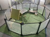 China Breathable Button Closure Type Portable Foldable Pet Playpen with Dog Fence 12 Panels for sale
