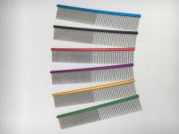 China Stainless Steel Fine Needle Dog Hair Comb 19cmx3.2cm Size for Grooming Needs for sale
