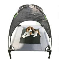 China Removable Canopy Elevated Dog Cot Ideal Tent for Pet Camping and Travel Grey/Brown/Red for sale