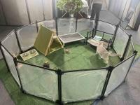 China DIY Transparent Foldable Yard Pet Fence Cage 6/8/10/12 Pcs for Portable Pet Playpen for sale