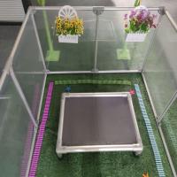 China 6063/6061/6005/6082/6060 Alloy Acrylic Folding Pet Fence Transparent Design for Indoor for sale