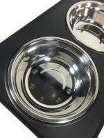 China Sustainable Pet Lifting Table Adjustable Stainless Steel Dog Basin for Cats and Dogs for sale