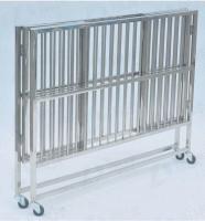 China Large Foldable Stainless Steel Dog Cage with No Pattern and Push-up Closure for sale