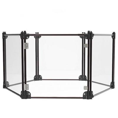 China Quadrate Transparent Folding Pet Fence Easy-to-Assemble and Customized Size for Dogs for sale