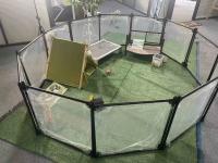 China Small Animals Acrylic Transparent Folding Pet Fence for Easy Wearing and Fun Dog Games for sale
