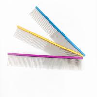 China Functional Hair Grooming Pet Dog Comb with Customized Color and Durable Aluminium Alloy for sale