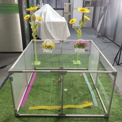 China Customized Lightweight Portable Animal Fence Pet Playpen Cage with Sturdy Flexibility for sale