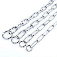 China Pet Training Stainless Steel Dog Collar with Metal Pulling Rope and Bite-proof Chain for sale