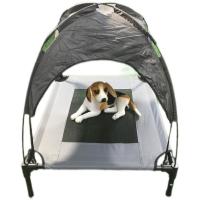 China Indoor Outdoor Dog Bed with Cooling Elevated Air Cot and Removable Canopy Shade Tent for sale
