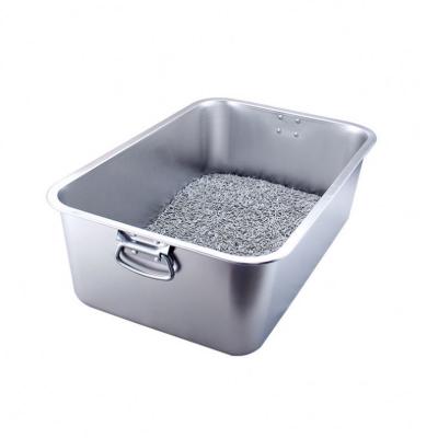 China 45x30x10cm Size Washable Cat Toilet Box for Pet Cleaning Stainless Steel Material for sale