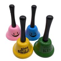 China Metal Color Hand Ringing Bell for Restaurant Multiple Color Electroplating Meal Bell for sale