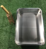 China 45x30x10cm Stainless Steel Cat Litter Basin Convenient Open Type for Stool Cleaning for sale