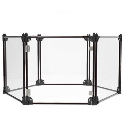 China Black Indoor Pet Cage for Small Medium and Large Breeds Button Closure Dog Fence for sale