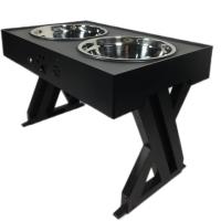 China Pet Lifting Table Stainless Steel Food Basin Cat Bowl Folding Bowl Adjustable Dog Basin for sale