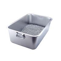 China Kitty Open Large Toilet Pet Stainless Steel Litter Box for Easy Cleaning 45x30x10cm for sale