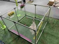 China Breathable Sturdy Lightweight Portable Pet Playpen Fence Cage with Customized Logo for sale