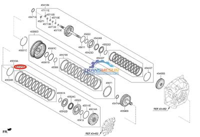 China A6MF2-2 Automatic Transmission Clutch Plate Assembly 455253F800 for KIA Sportage 2.4L 2011-2024 for sale