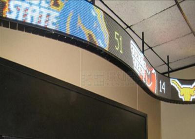 China P10mm IP43 SMD3528 Soft Flexible Video Display Indoor Full Color 10000dots / M2 for sale