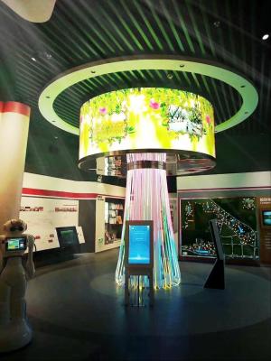 China Full-color Led Video Display Screen P6 Indoor Flexible Curtain Circular for sale