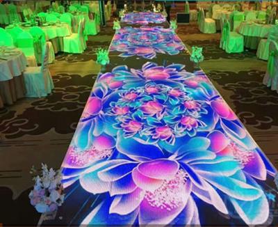 China Night Club Indoor LED Displays Sunrise Stage , full color dance floor led display for sale