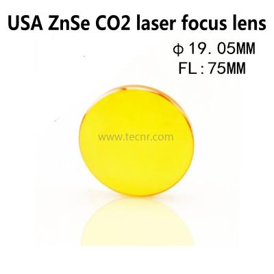 China high quality  co2 laser optics lens19MM Diameter 75MM Focus Length USA material ZnSe for sale