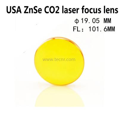China high quality  CO2 laser lens 19MM Diameter 101.6MM Focus Length USA material ZnSe for sale