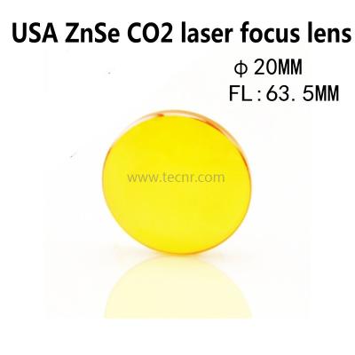 China high quality USA ZnSe laser pointer lens  20MM Diameter 63.5MM Focus Length for laser cutting machine for sale