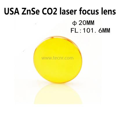 China USA ZnSe CO2 laser mirror lens 20MM Diameter 101.6MM Focus Length for laser cutting machine for sale