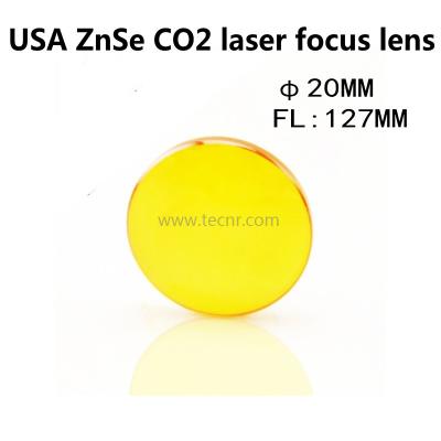 China USA ZnSe focus lens 20MM Diameter 127MM Focus Length CO2 laser focusing lens for sale