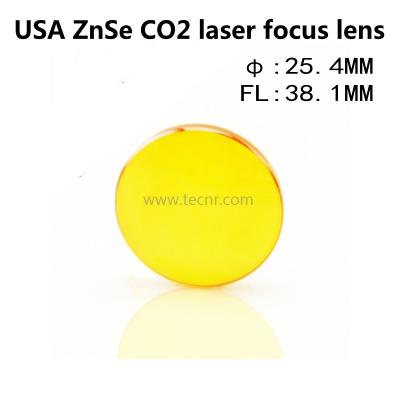 China CO2 laser lens meniscus 25.4MM Diameter 38.1MM Focus lengt  ZnSe lens imported USA material for sale