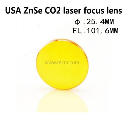 China USA ZnSe CO2  25.4MM Diameter 101.6MM Focus length laser lens for laser carving machine for sale